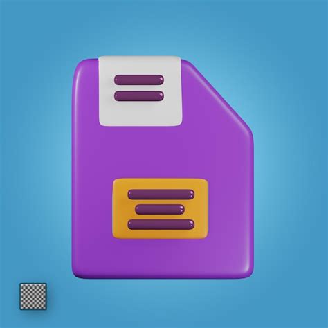 Premium Psd Save File 3d Render Cute Icon Illustration Folder File Format