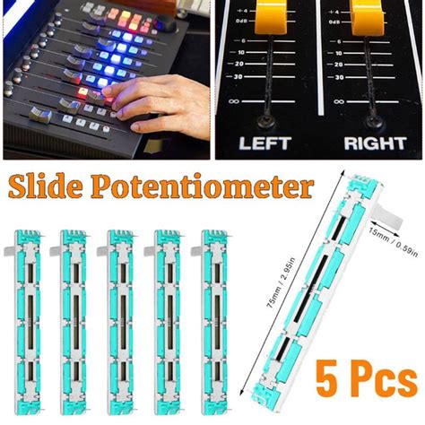 B103 B10k Ohm Potentiometer Mixer Fader 10k 75mm Slide Adjustment Double Carbon Film Resistor Wish
