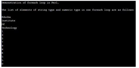 Perl Foreach Working Of Foreach In Perl With Examples