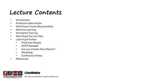 Lecture Predictive Analytics Sports Ppt