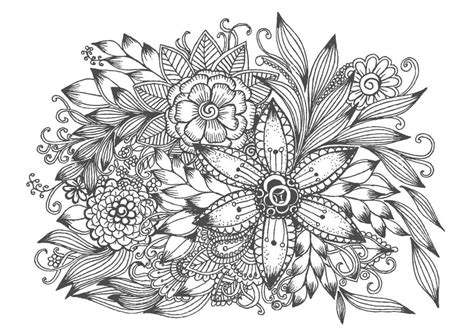 大人の塗り絵｜花（無料コロリアージュ） もくもくん｜知育プリントキッズ 塗り絵 無料 花 塗り絵 花の塗り絵