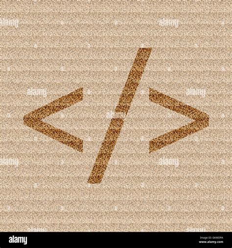 Programming Code Icon Symbol Flat Modern Web Design With Long Shadow