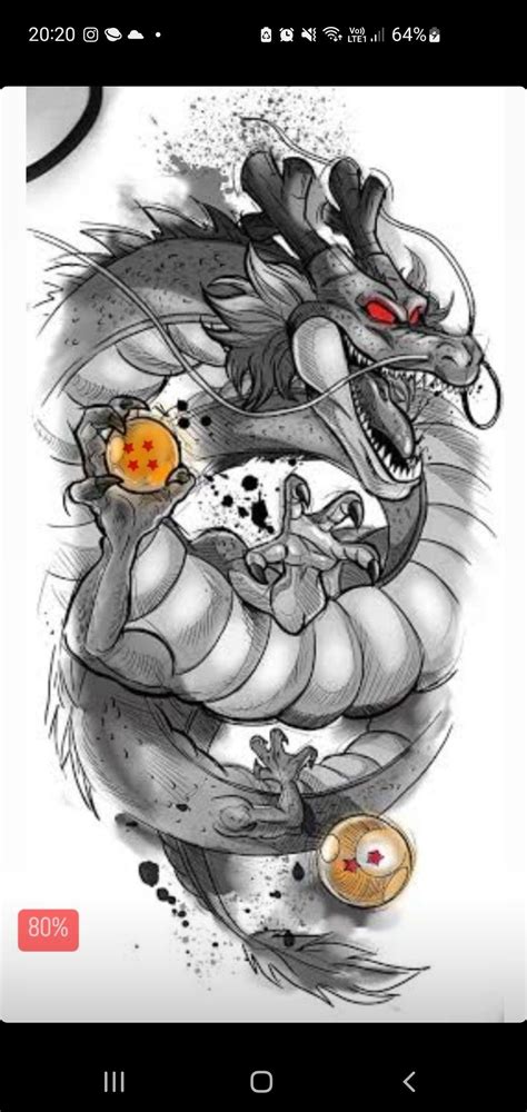 Pin En Tatuagem Dragon Ball Dibujos Shen Long Tattoo Tatuaje De Comic