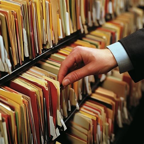 A Person Creating A Systematic Filing System For Important Documents