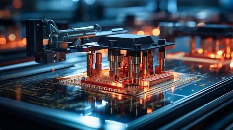 Premium Photo Microchip Semiconductor Manufacturing Technology Background Concept Marketing