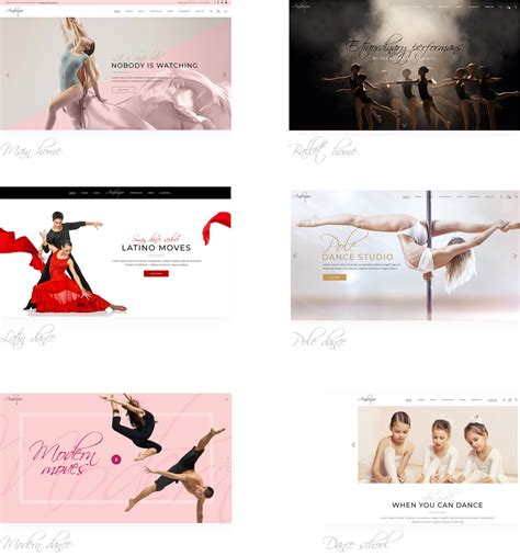 Arabesque Modern Ballet School And Dance Studio Theme Passion Digital