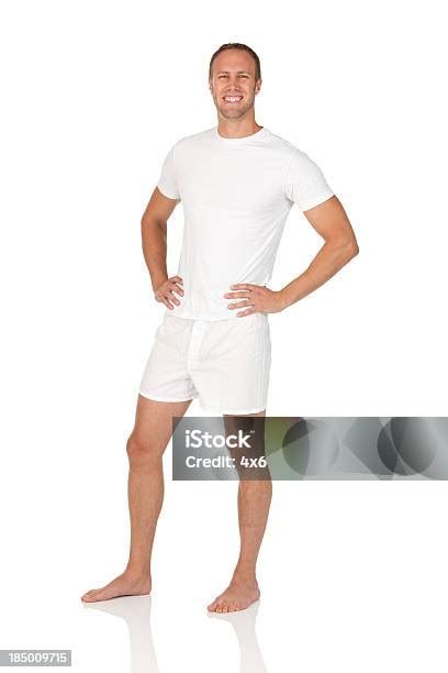 행복한 남자 입석 그의 양손을 허리에 대기 남자에 대한 스톡 사진 및 기타 이미지 남자 남자들만 속옷 Istock