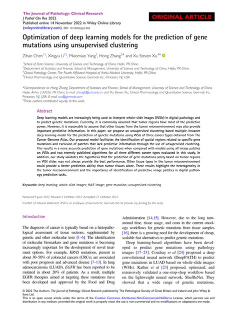 Pdf Optimization Of Deep Learning Models For The Prediction Of Gene