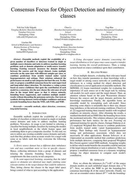 Pdf Consensus Focus For Object Detection And Minority Classes