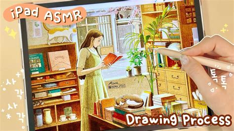 Asmr 아이패드 그림 그리기🧡 사각사각 프로크리에이트 드로잉 봄 일러스트 Youtube