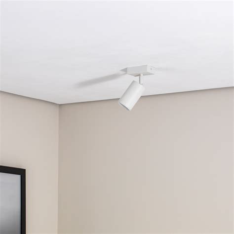 Ceiling Spotlight Sado White Steel Adjustable 1 Bulb Angular Lights Ceiling Spotlight Sado White Steel Adjustable 1 Bulb Angular Lights