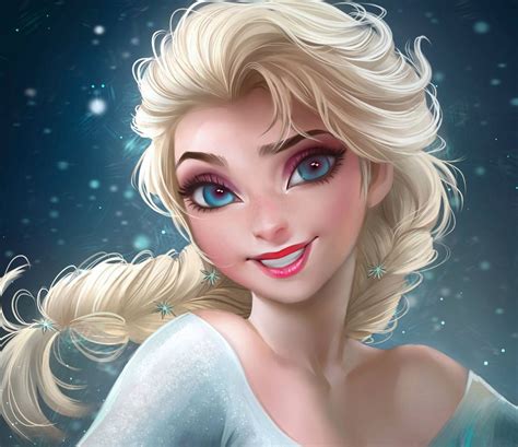 Обои на рабочий стол Портрет Elsa / Эльзы, by NUMYUMY, обои для ...