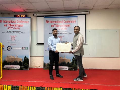 Saiful Wali Khan On Linkedin Ictc2024 Coldspray Research Tribocorrosion Gratitude