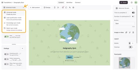 What Are The Different Form Modes In Typeform Help Center