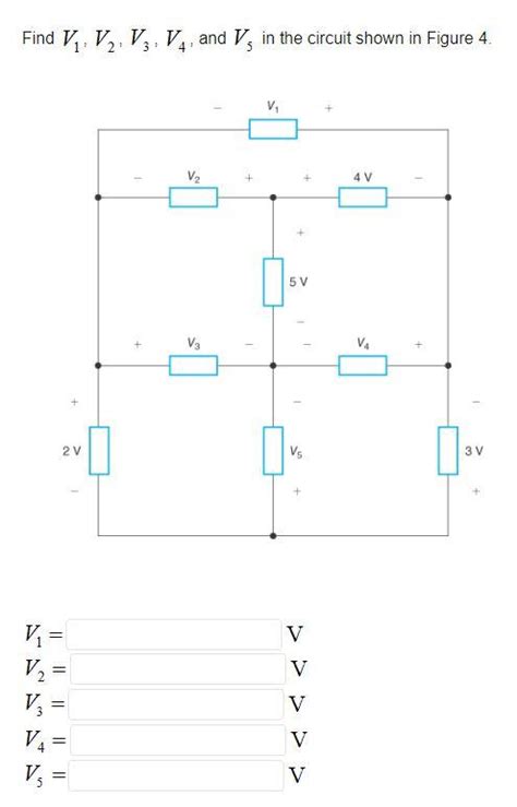 Solved Find V1 V2 V3 V4 And V5 In The Circuit Shown In Chegg Com