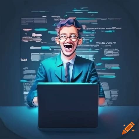 Excited Software Engineer On Craiyon