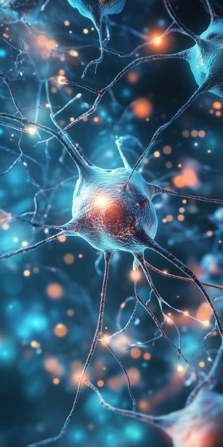 Intricate Neural Network Microscopic View Brain Cell Connections