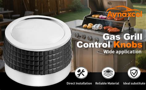 Aynaxcol 4pcs Gas Grill Control Knobs With Nonslip Grip Gas Burner