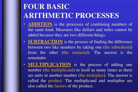 Ppt Four Basic Arithmetic Processes Powerpoint Presentation Free Download Id2965619