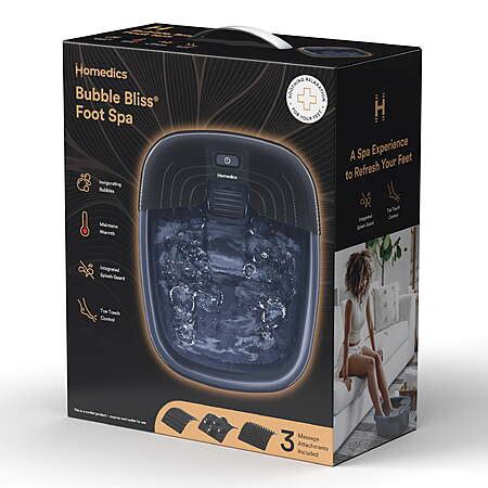 1247 Homedics Bubble Bliss Deluxe Foot Spa With Heat Massaging