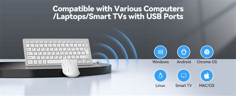 Tecknet Wireless Keyboard And Mouse Combo Mini Cordless Computer Keyboard And Mouse