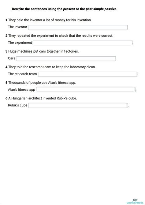 Future Simple Passive Interactive Worksheet Topworksheets