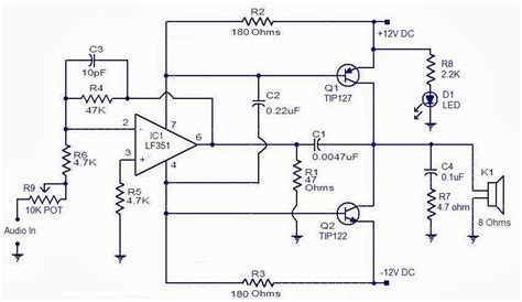 Build Watt Audio Power Amplifier Circuit Electronic Circuit Diagrams Schematics