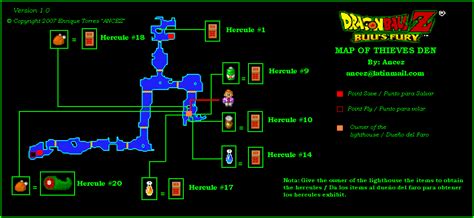 Dragon Ball Z Buus Fury Thieves Den Map Map For Game Boy Advance By
