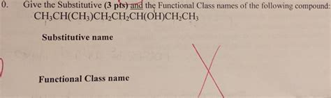 Solved 0 Give The Substitutive 3 Pts And The Functional