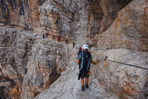Via Ferrata Bocchette Centrali Nelle Dolomiti Di Brenta