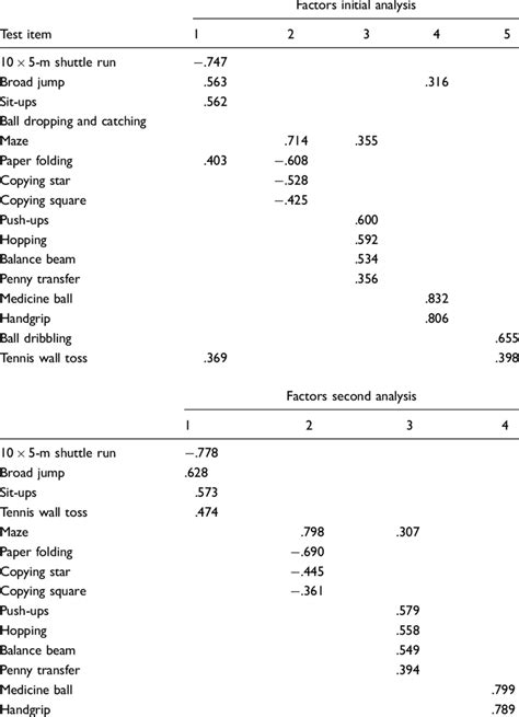 Pattern Matrix Of The Rotated Factors Oblique Rotation For The Download Scientific Diagram