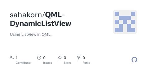 Github Sahakorn Qml Dynamiclistview Using Listview In Qml