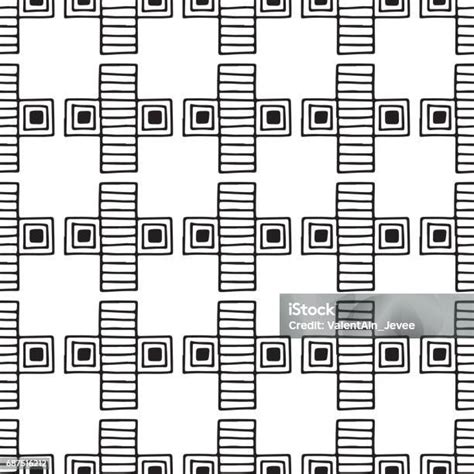 원활한 벡터 패턴입니다 흑인과 백인 기하학적 배경 손으로 그려 장식 부족 요소 인종 민족 전통 모티브 인쇄 그래픽 벡터