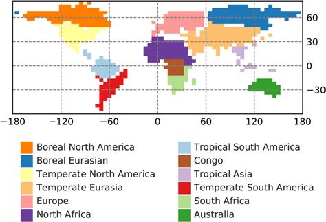Spatial Regions Used To Aggregate The Models For Comparison Download Scientific Diagram