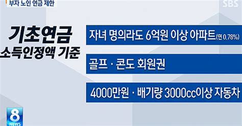 그래픽 타워팰리스 거주 부자 노인 기초연금 못 받는다