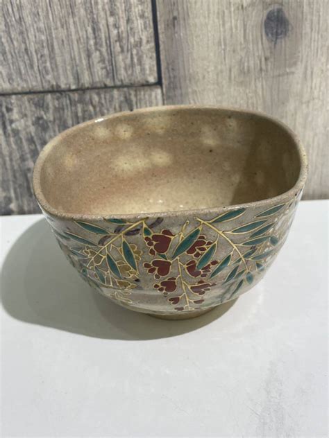 Yahooオークション 茶道具 茶碗 藤絵茶碗 紙箱入り