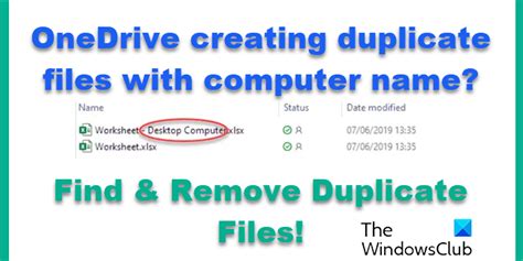 OneDrive Creating Duplicate Files With Computer Name Added