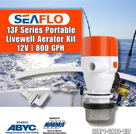 Seaflo 12v 800 Gph 13f Series Portable Livewell Aerator Kit