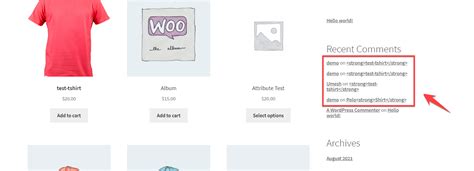 Globalstep Product Titles Are Displayed With Html Tags On The Recent Comments Section On The