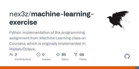 Github Nex3zmachine Learning Exercise Python Implementation Of The