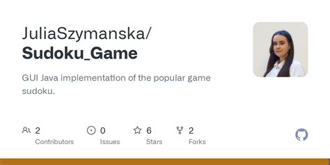 Github Juliaszymanskasudokugame Gui Java Implementation Of The Popular Game Sudoku