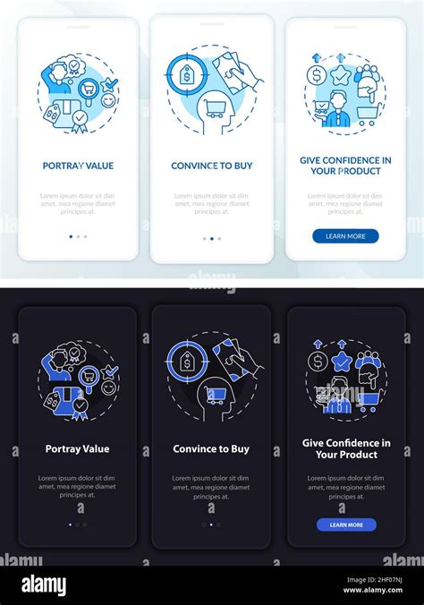 Smart Pricing Strategy Night And Day Mode Onboarding Mobile App Screen