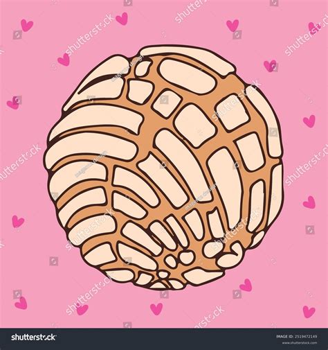 Concha Traditional Mexican Sweet Bread Cute Stock Vector Royalty Free 2519472149 Shutterstock