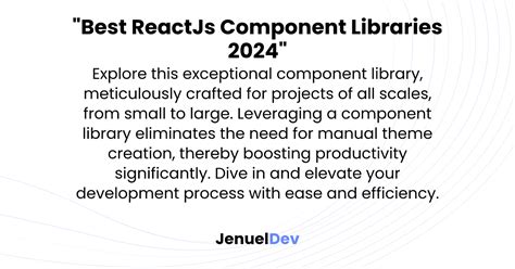 best reactjs component libraries 2024