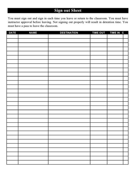 Sign In Sheet Templates 187 Exceltemplate Net Riset