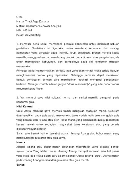 Thatit Arga Dahana Customer Behavior Analysis 76 Marketing Pdf Kesehatan Holistik