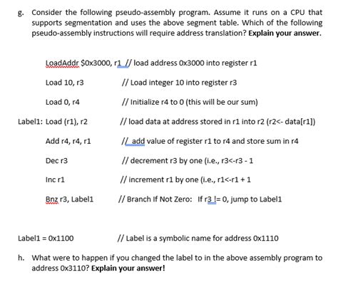 Consider The Following Pseudo Assembly