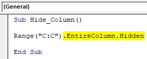 VBA Hide Columns How To Hide Columns In Excel Using VBA Code