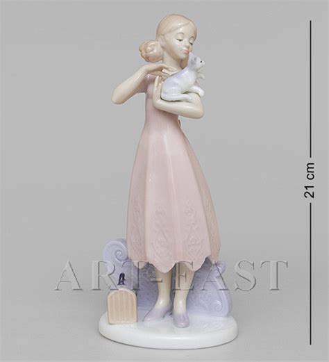 Фарфоровая статуэтка Девушка с котенком Pavone Jp 29 60 Id 56545385 цена 1209 ₴ купить на