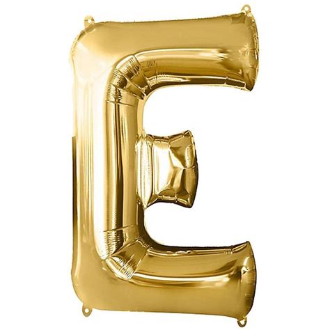 40 Gold Mylar Foil Letter Helium Balloons E Letter Balloons Gold